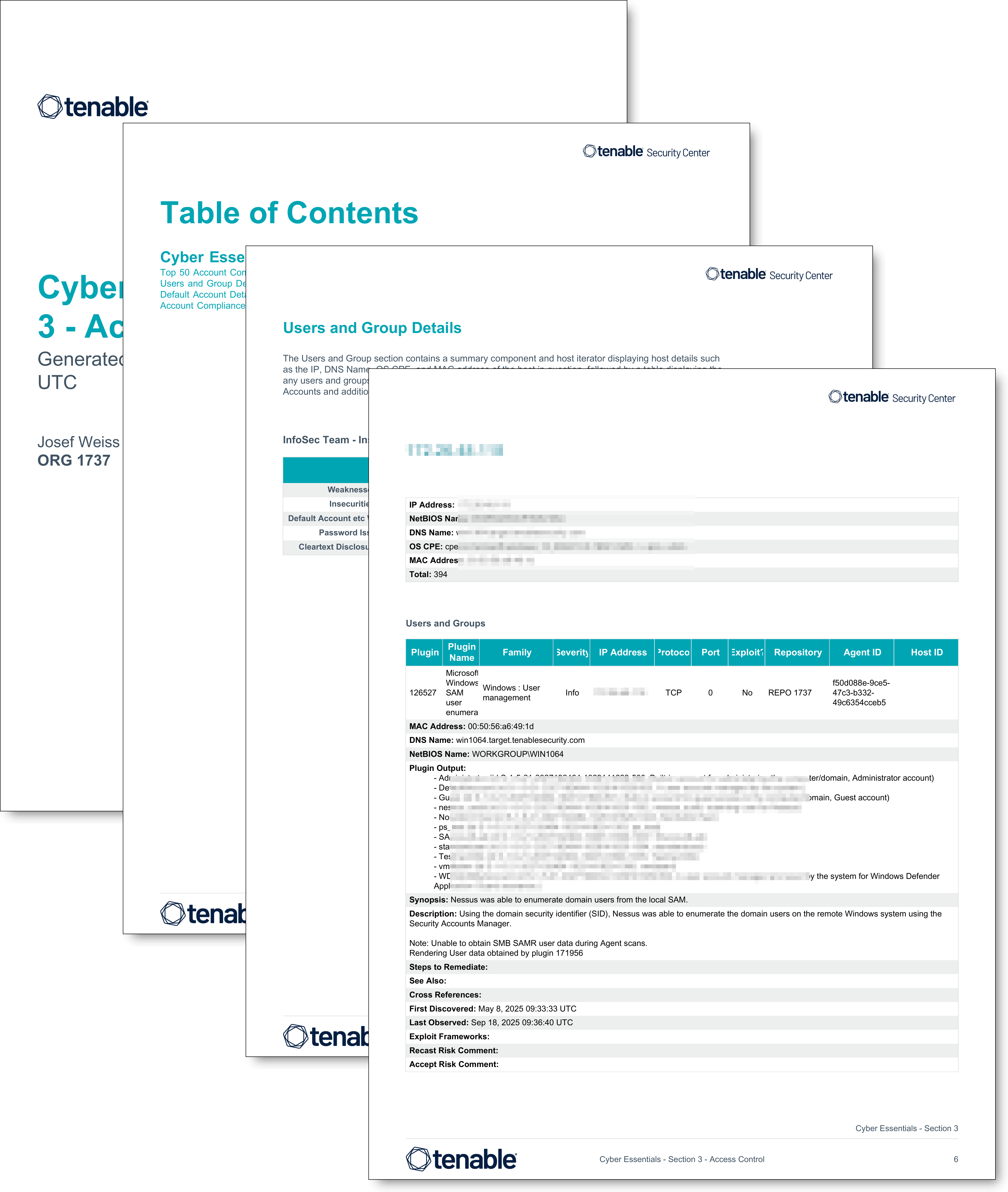 Cyber Essentials Section 3 - Access Control - SC Report Template | Tenable®